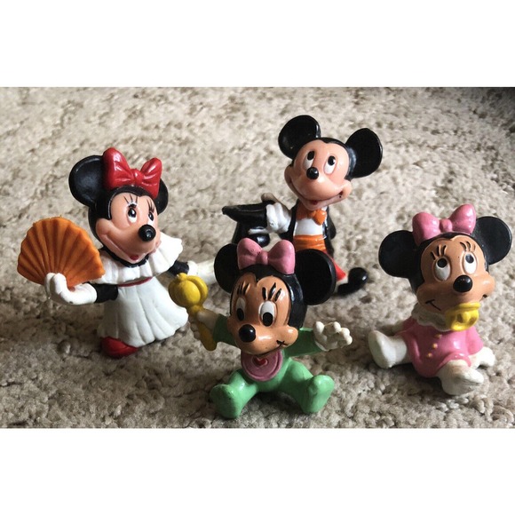 Disney | Holiday | Lot 4 Walt Disney Applause Hong Kong Plastic Mickey ...